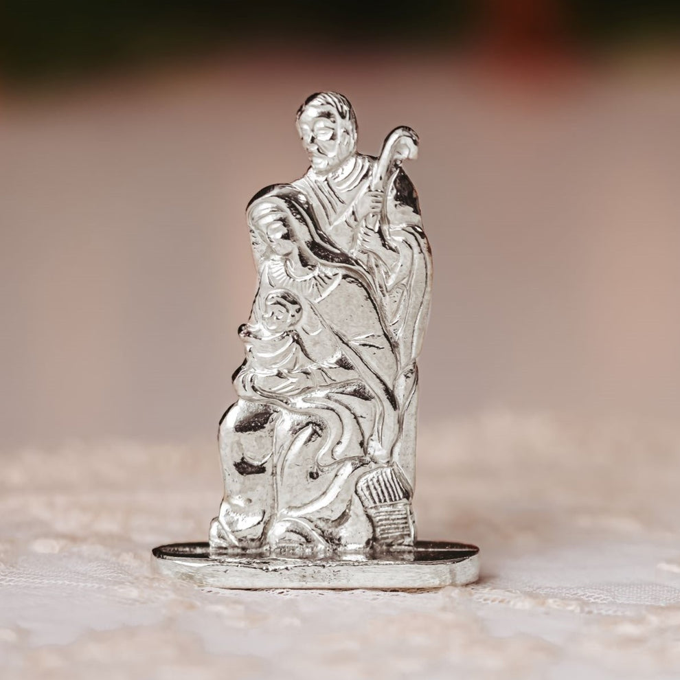 Handmade Nativity Figurine Set - Pewter Manger Set - Baby Jesus Holida ...