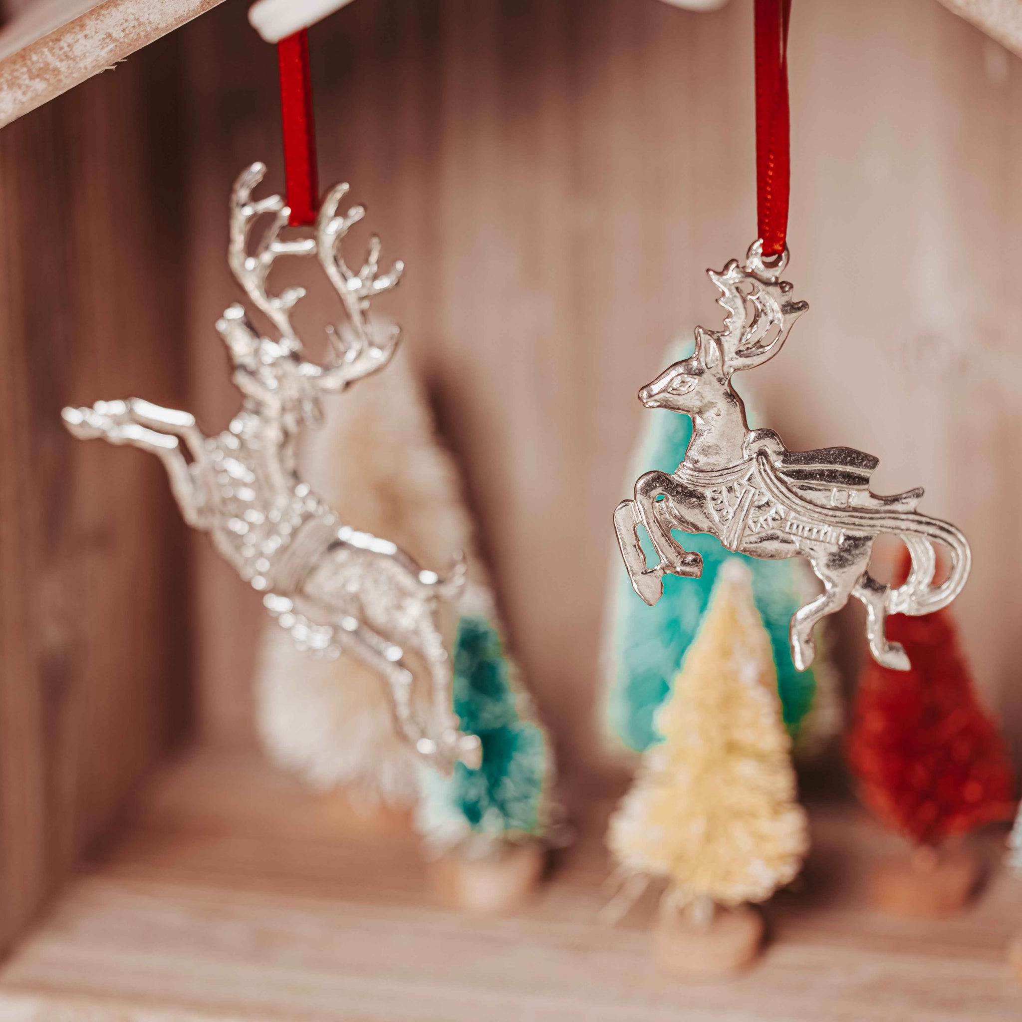 Handmade Deer Gifts - Pewter Reindeer Ornaments - Several Designs ...