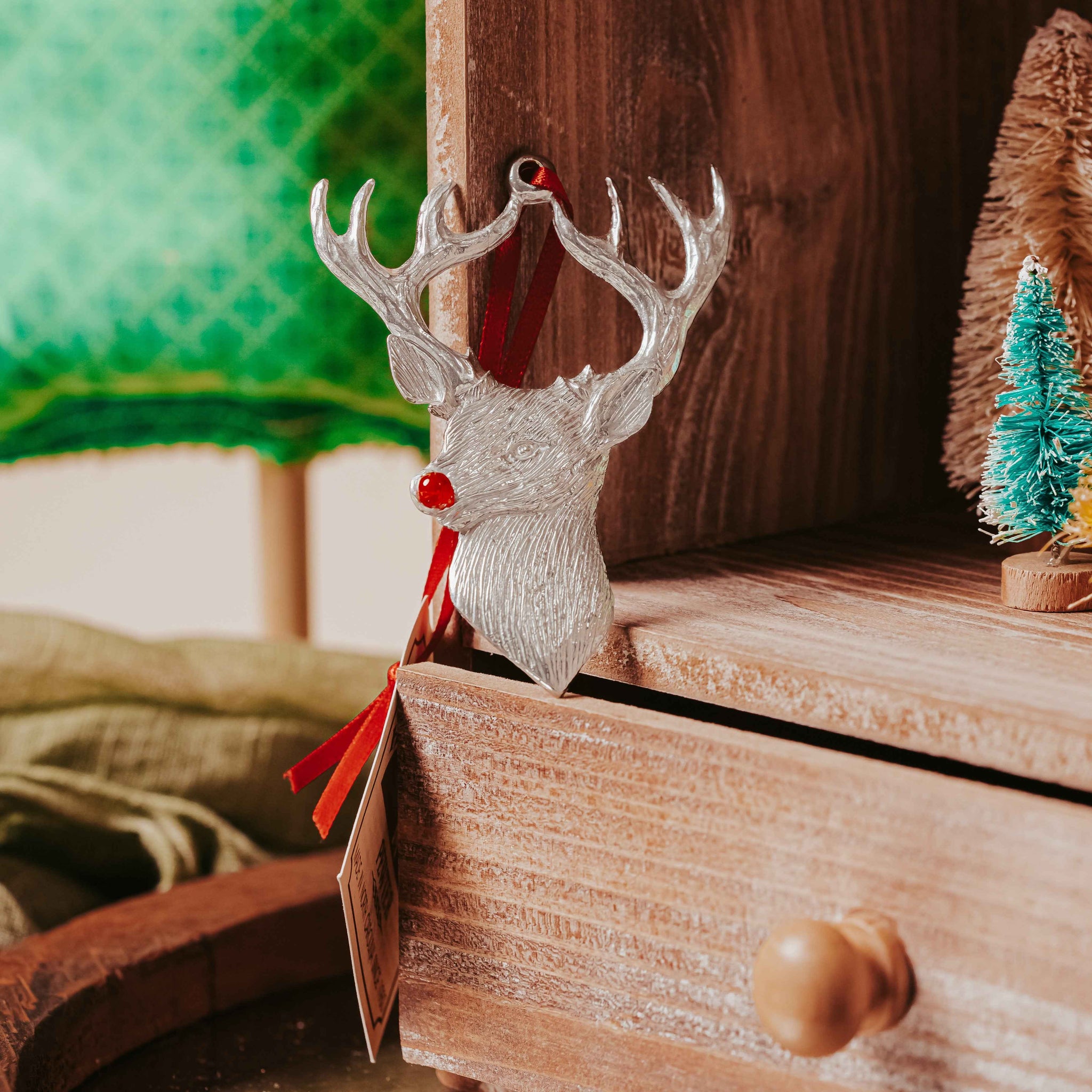 Handmade Deer Gifts - Pewter Reindeer Ornaments - Several Designs ...