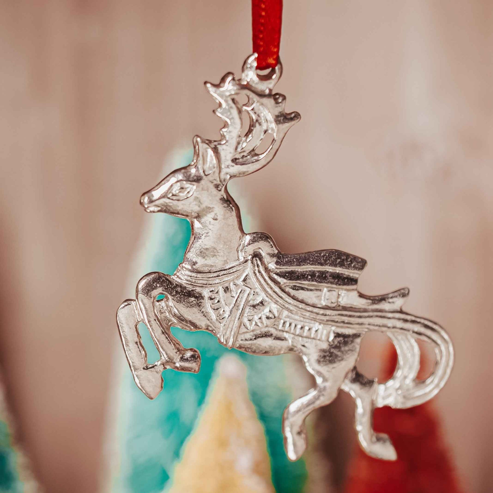 Handmade Deer Gifts - Pewter Reindeer Ornaments - Several Designs ...
