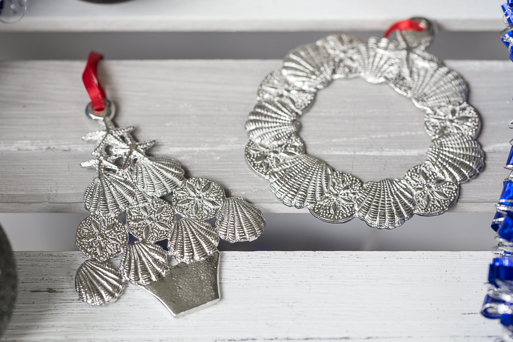 Nautical Ornaments - Seashell Wreath - Seashell Tree - Christmas Ornam ...