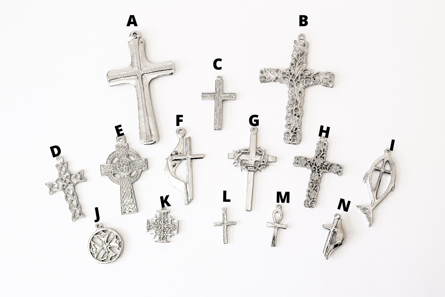 Cross Pendant Necklace - Religious Jewelry - Multiple Designs and Neck ...