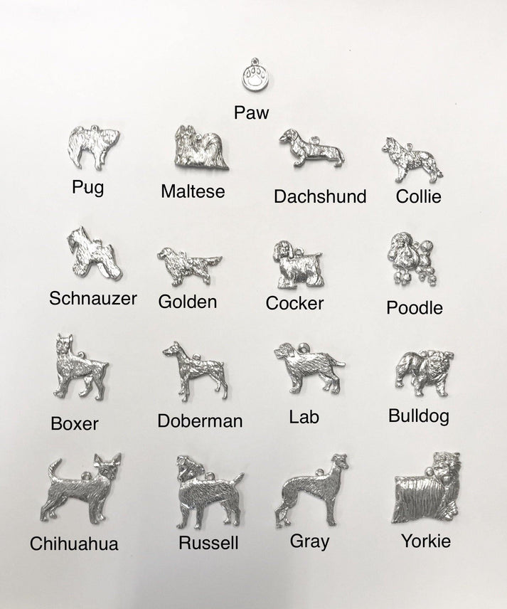 Dog Gifts - Dog Charms - Dog Necklaces - Multiple Dog Breeds and Neckl ...